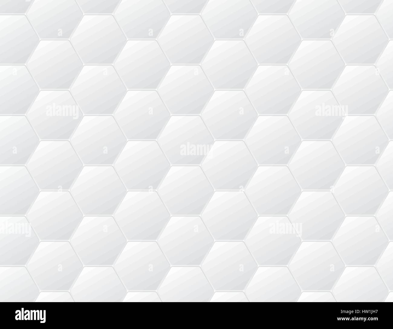 Abstract white flat hexagonal honeycomb futuristic cell pattern background. Vector illustration ...