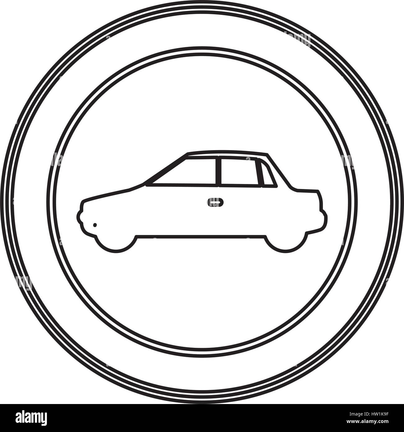 round emblem side car icon Stock Vector Image & Art - Alamy