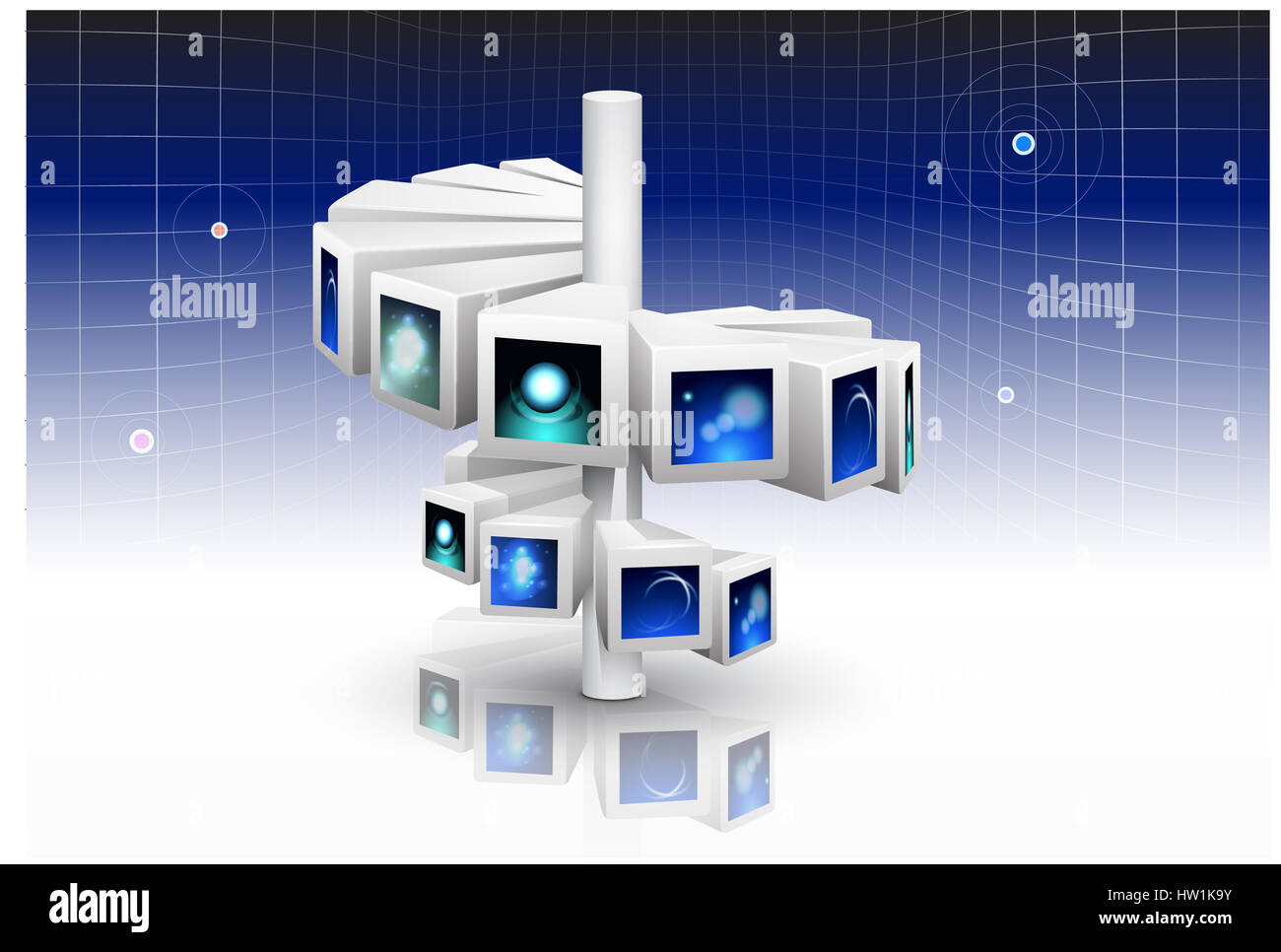 Digital learning vector line hi-res stock photography and images - Alamy
