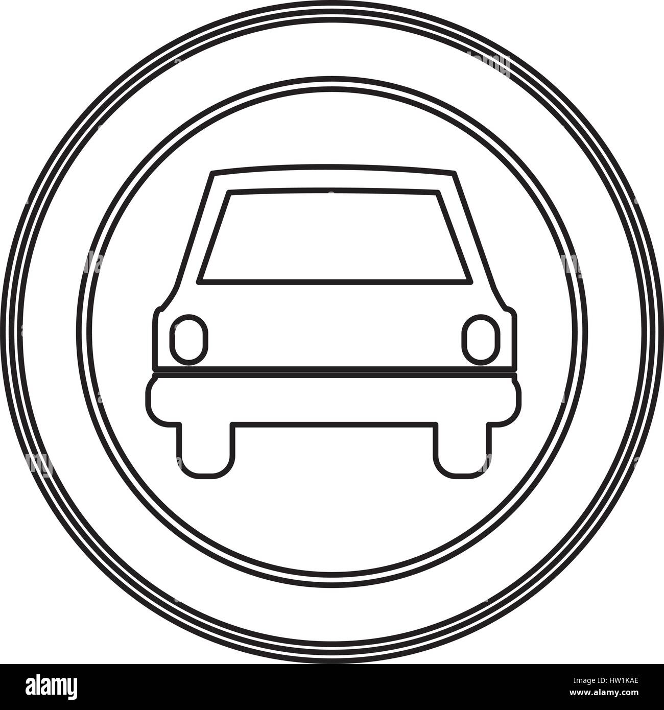 emblem round front car icon Stock Vector Image & Art - Alamy