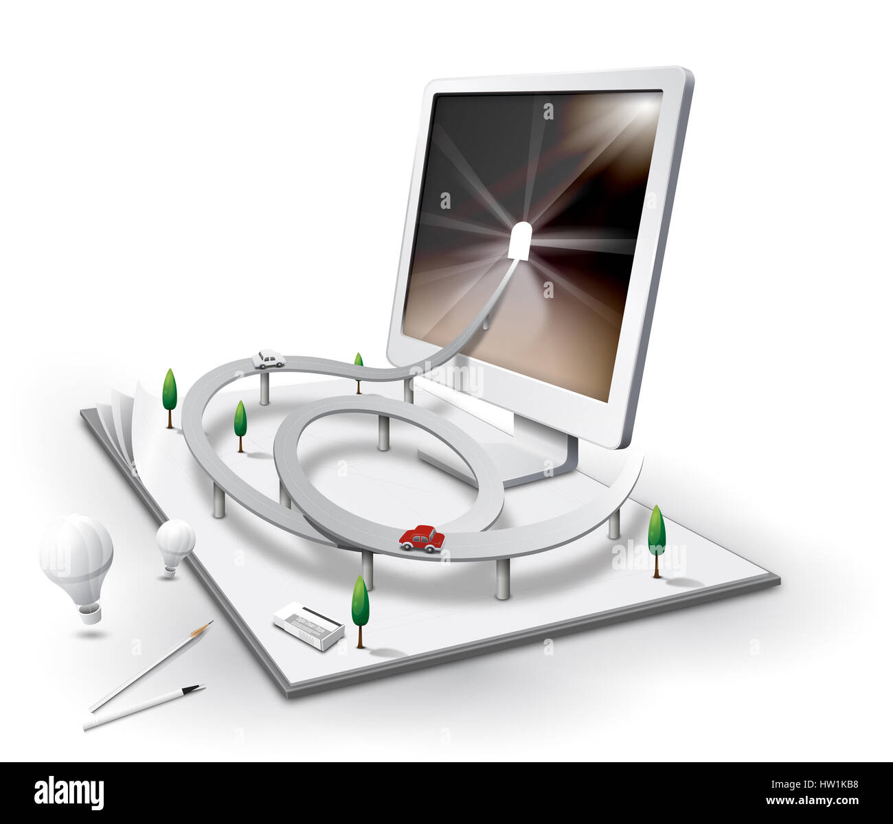 Digital Progressive Tense Stock Photo - Alamy