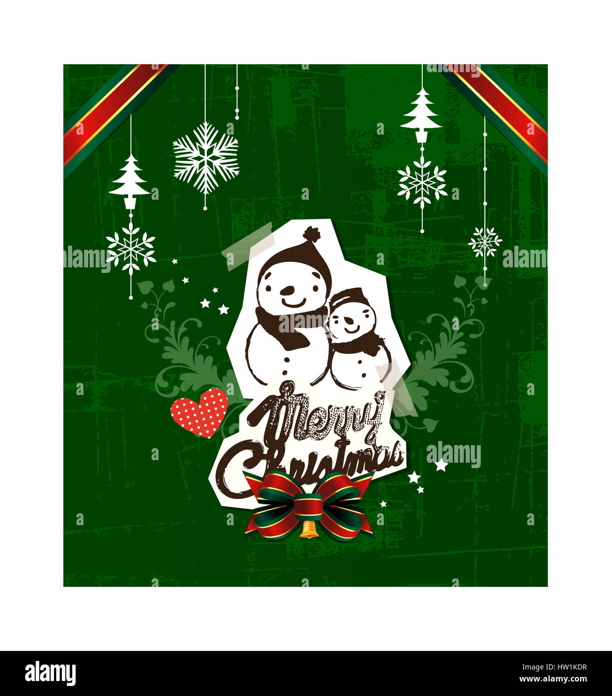 Retro style christmas banner Cut Out Stock Images & Pictures - Alamy