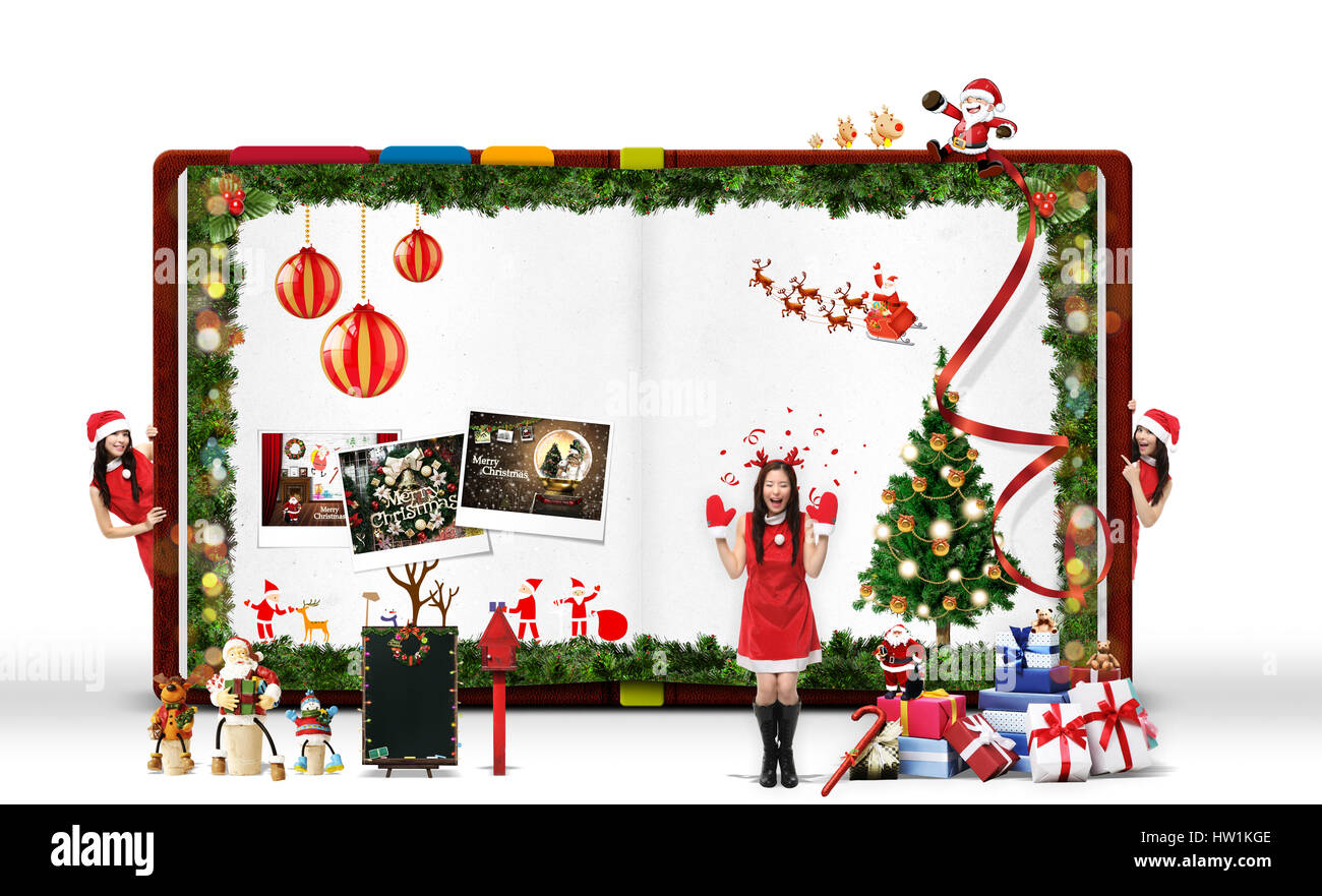 Christmas character cute deer Cut Out Stock Images & Pictures - Alamy