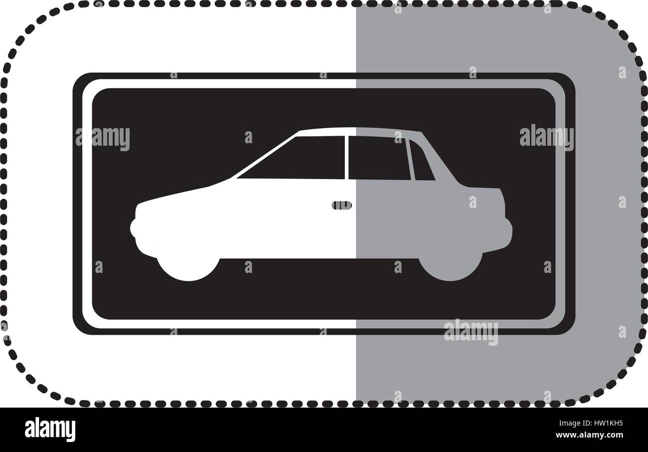 black square with car side inside Stock Vector Image & Art - Alamy