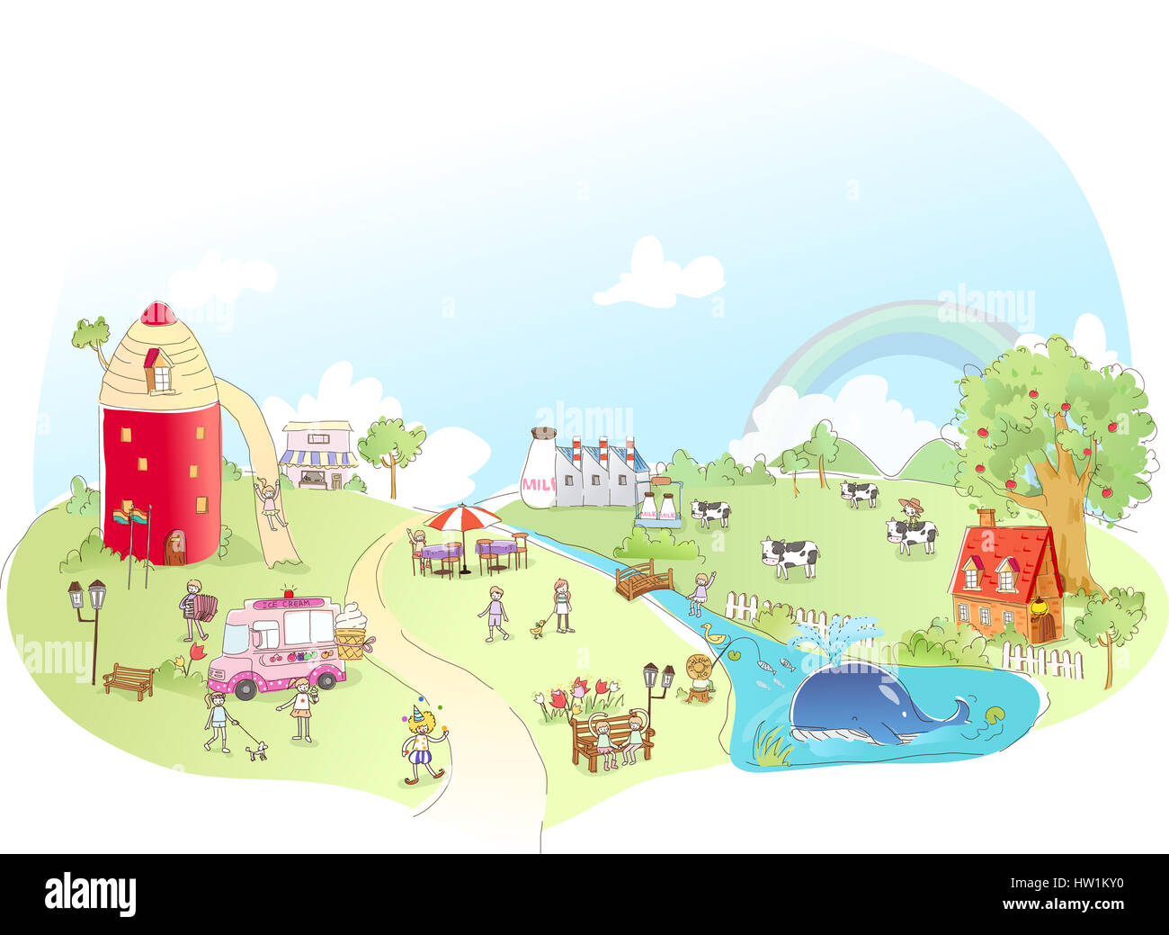 Children Cartoon World 1 Stock Photo - Alamy