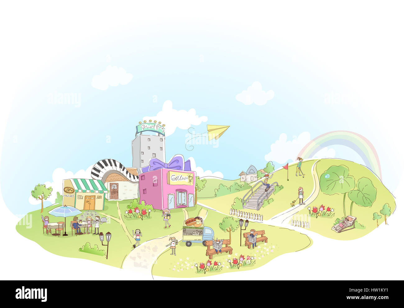 Children Cartoon World 1 Stock Photo - Alamy