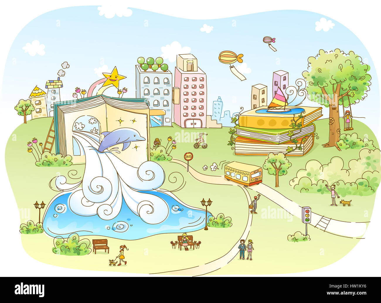 Children Cartoon World 1 Stock Photo - Alamy