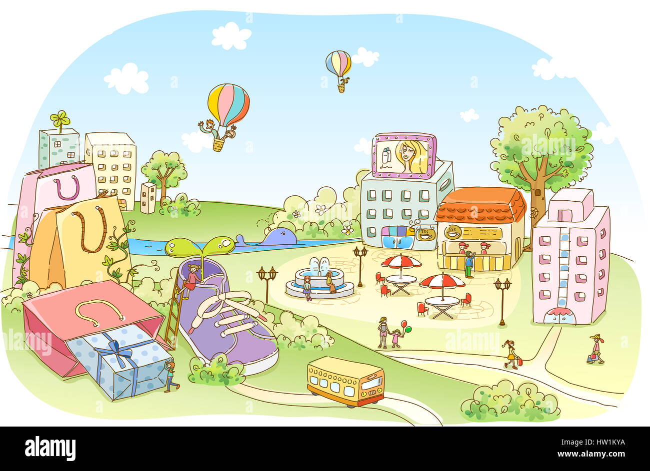 Children Cartoon World 1 Stock Photo - Alamy