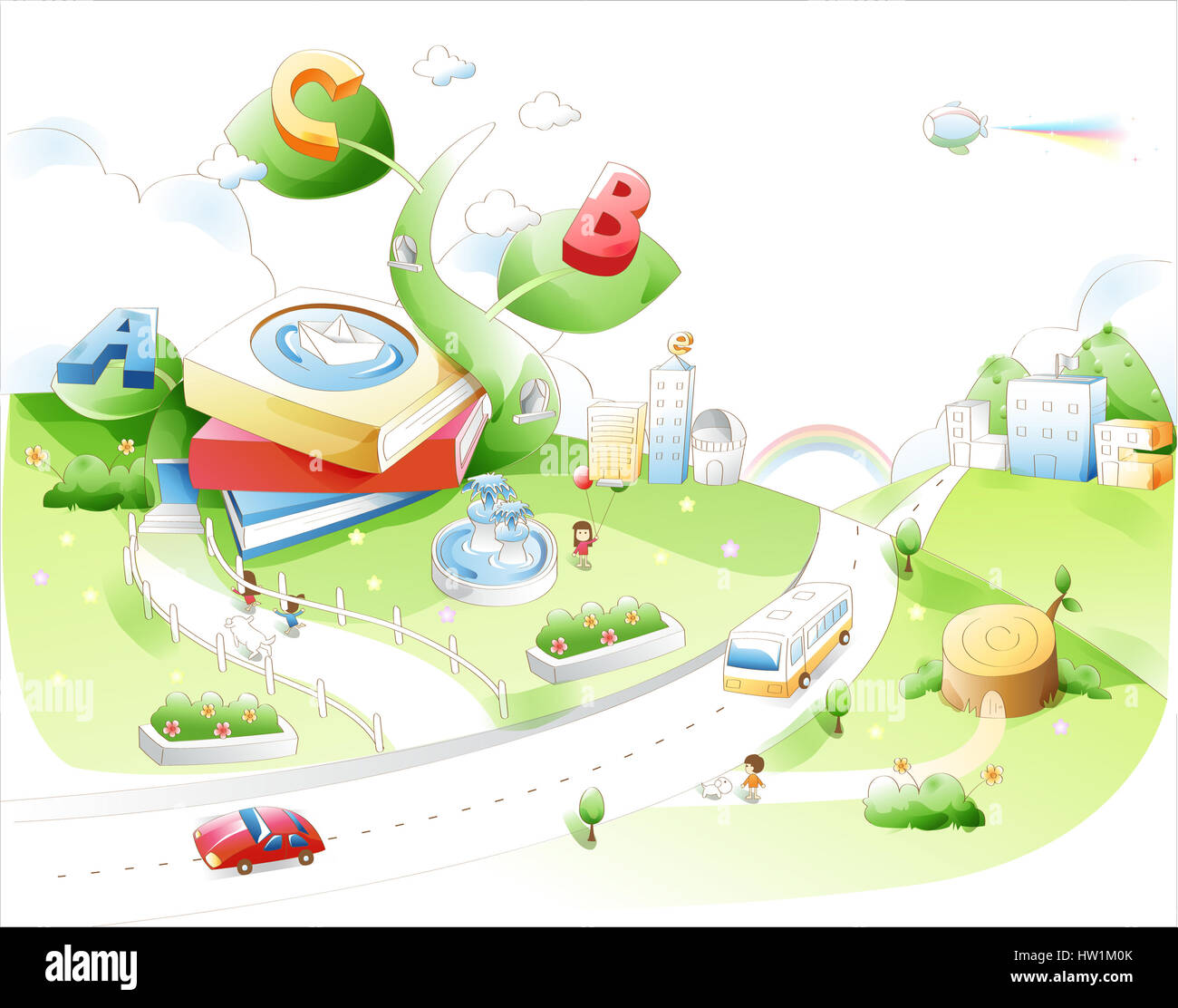 Children Cartoon World 1 Stock Photo - Alamy