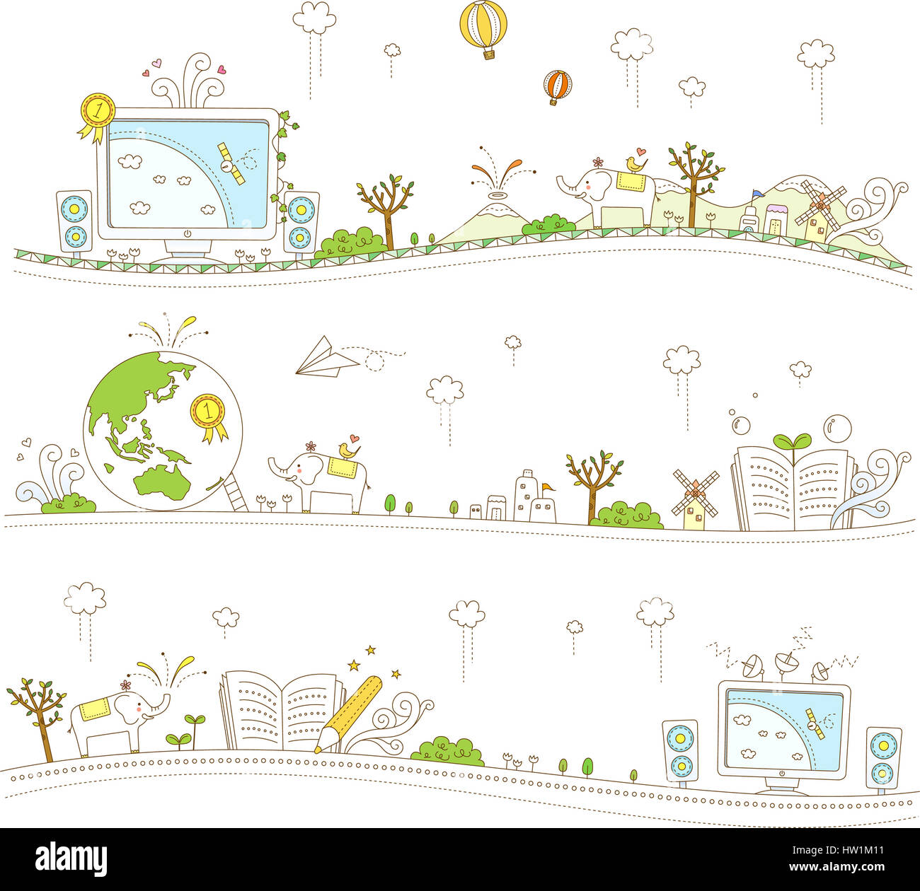 Children Cartoon World 1 Stock Photo - Alamy