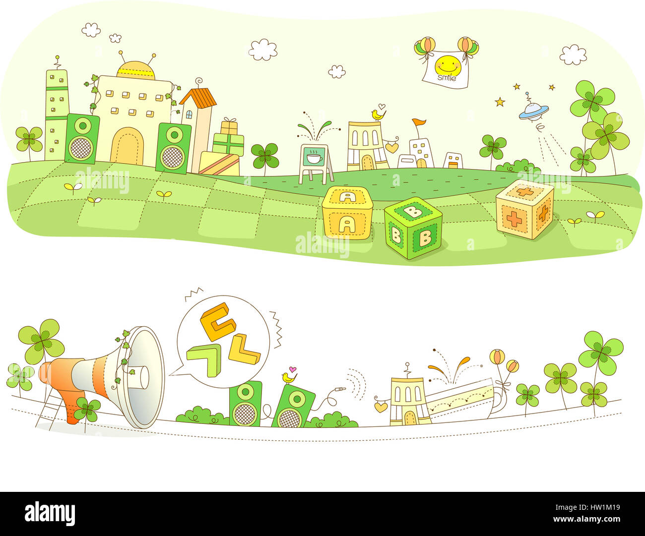 Children Cartoon World 1 Stock Photo - Alamy