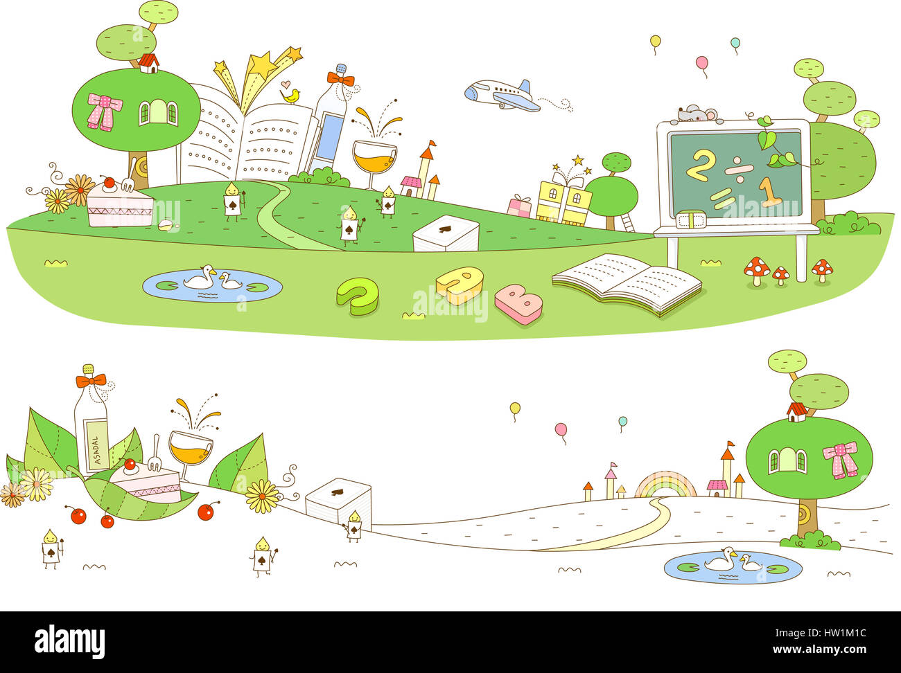 Children Cartoon World 1 Stock Photo - Alamy