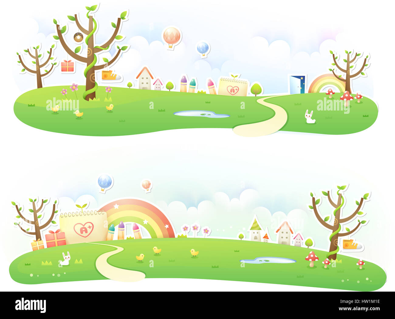 Children Cartoon World 1 Stock Photo - Alamy