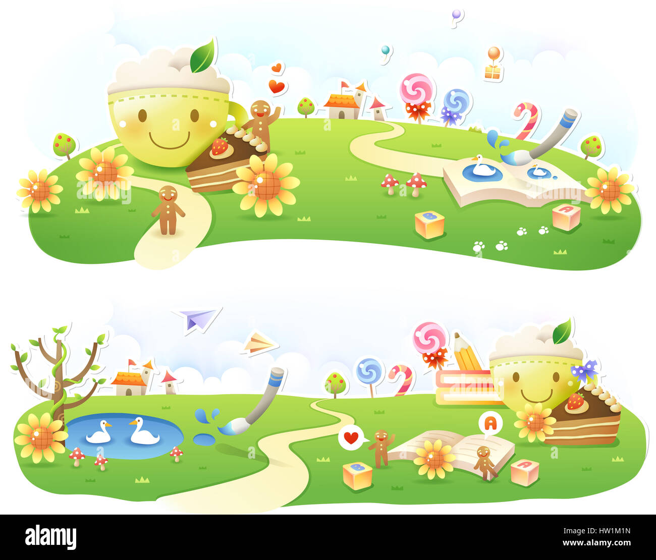 Children Cartoon World 1 Stock Photo - Alamy
