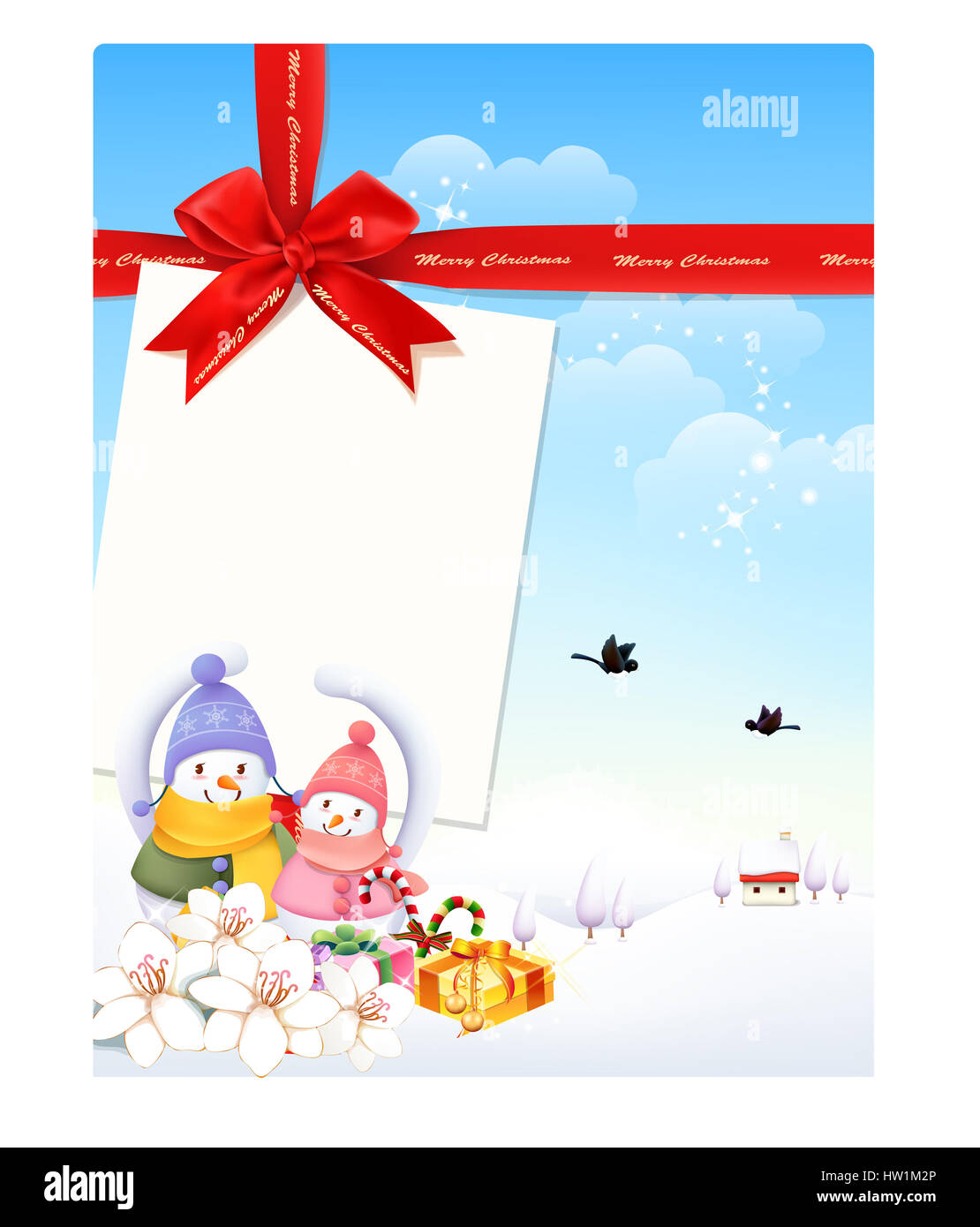 Christmas snowman cartoon style Cut Out Stock Images & Pictures - Alamy