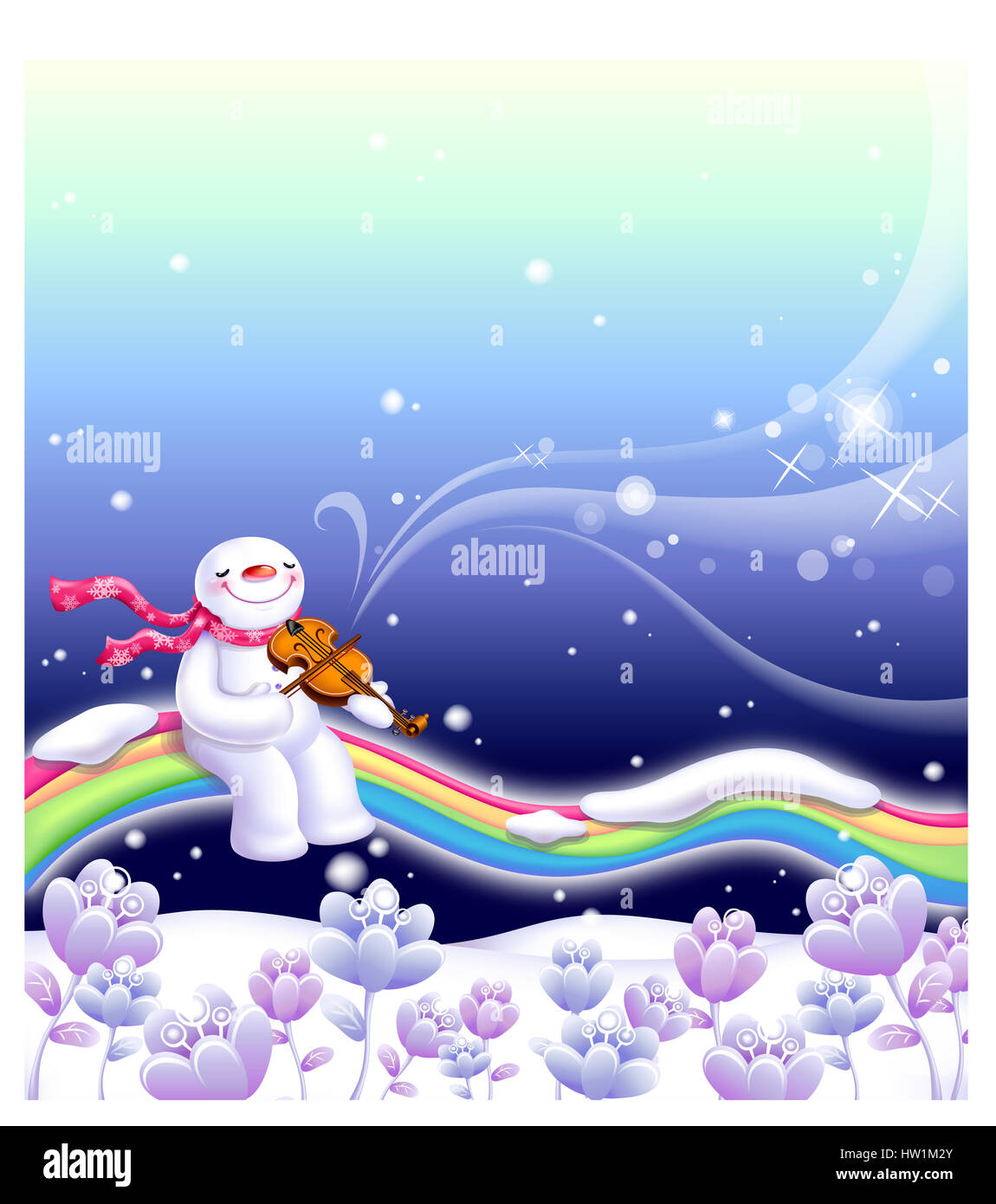 Christmas snowman cartoon style Cut Out Stock Images & Pictures - Alamy