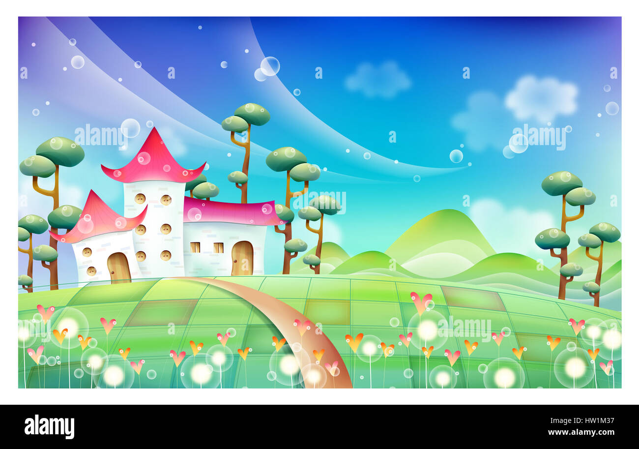 Vector illustration cartoon map travel Cut Out Stock Images & Pictures ...