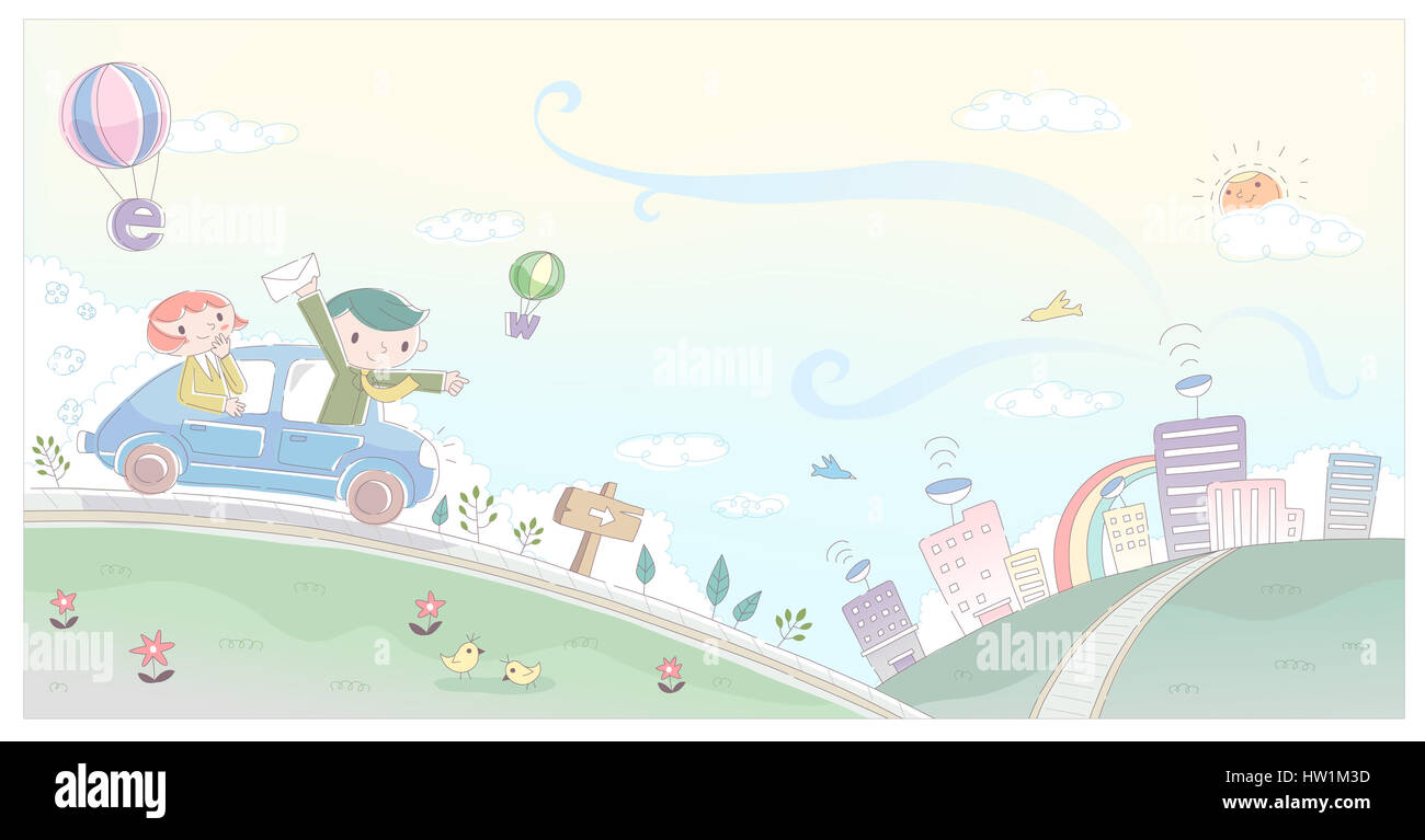 Children Cartoon World 2 Stock Photo - Alamy