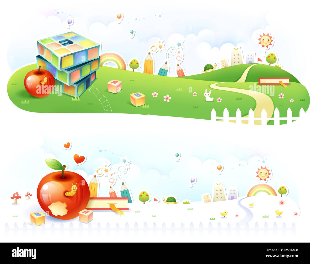 Children Cartoon World 2 Stock Photo - Alamy