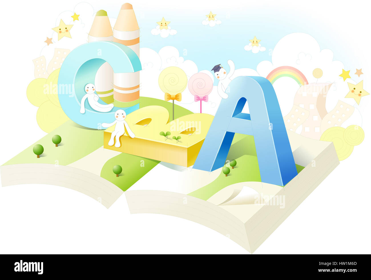 Children Cartoon World 2 Stock Photo - Alamy
