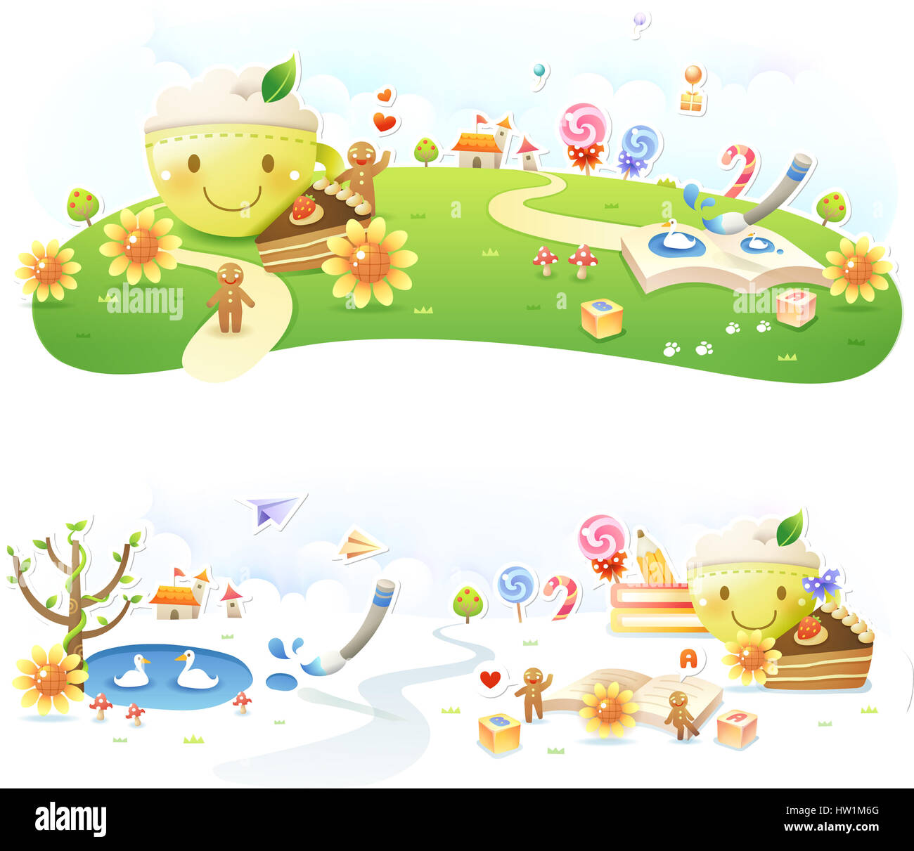 Children Cartoon World 2 Stock Photo - Alamy