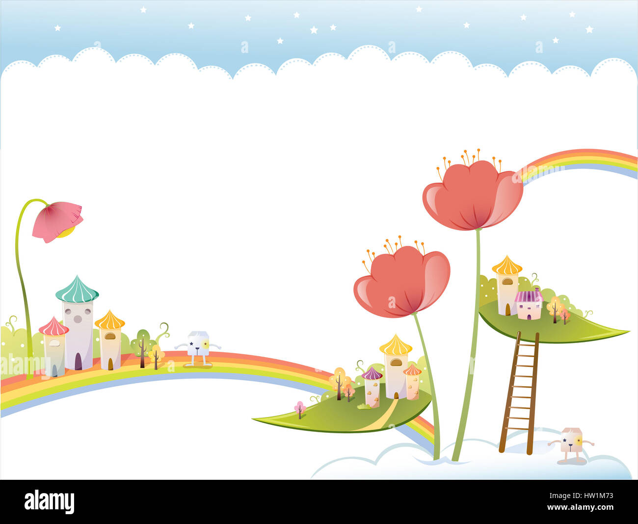 Children Cartoon World 2 Stock Photo - Alamy