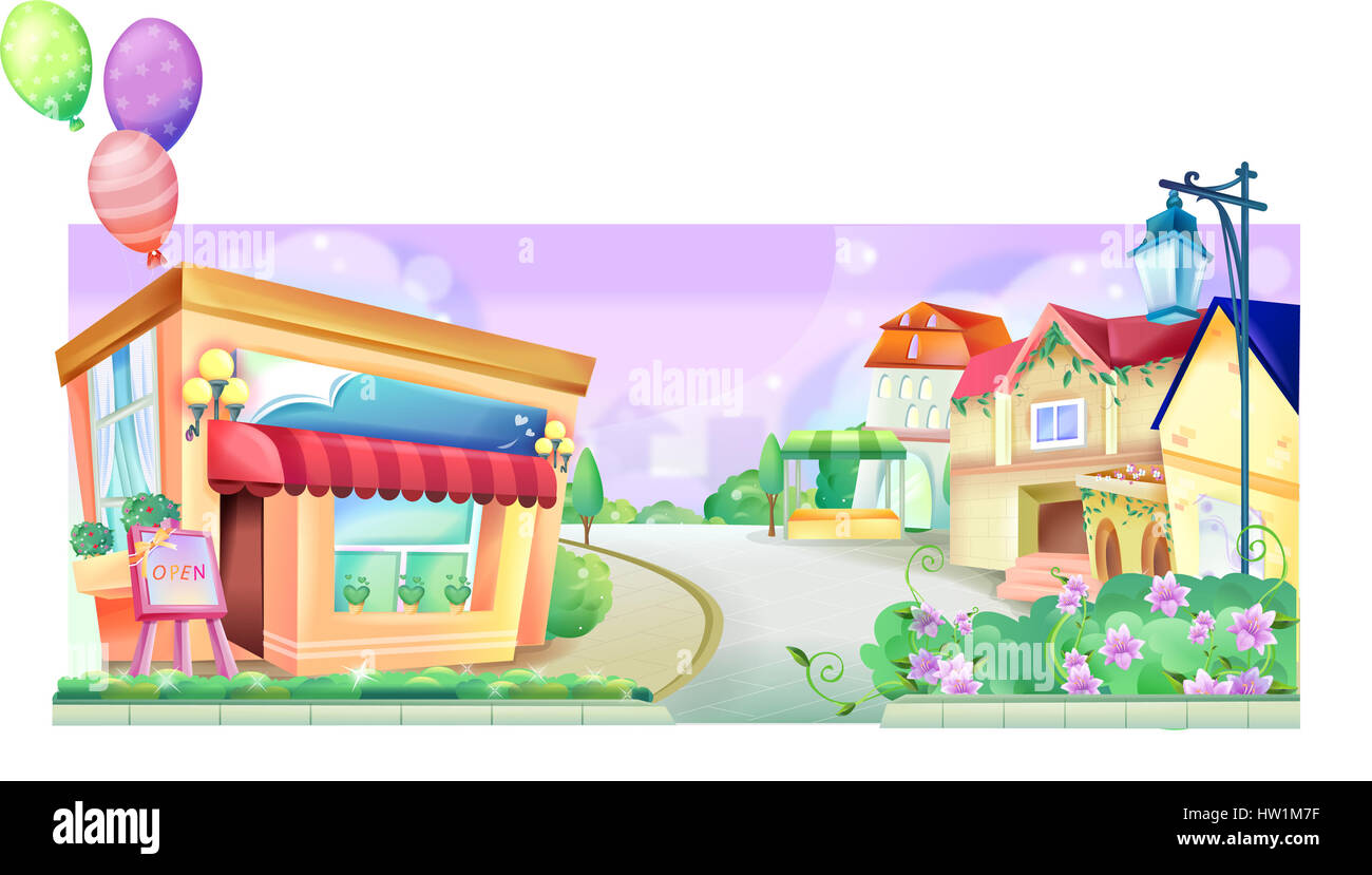 Children Cartoon World 2 Stock Photo - Alamy