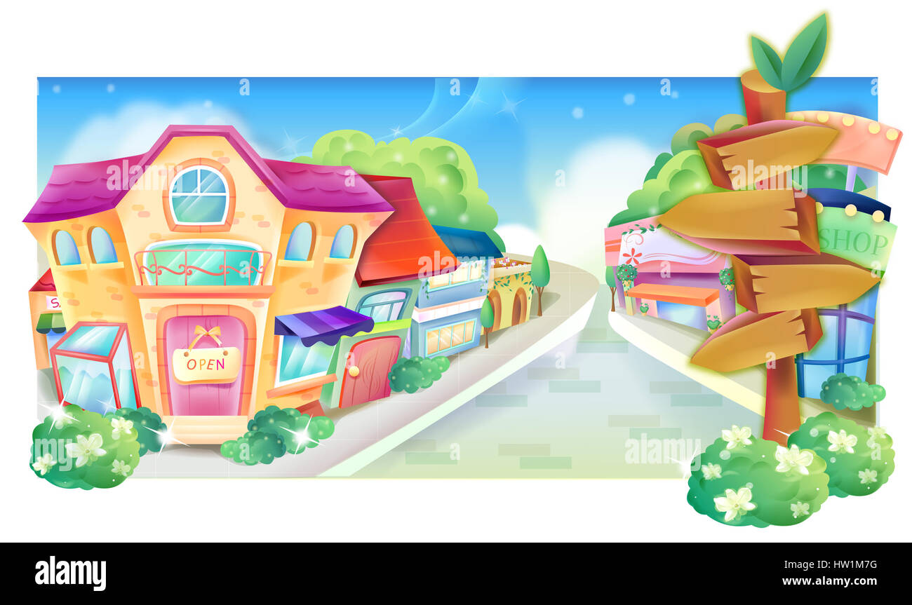 Children Cartoon World 2 Stock Photo - Alamy