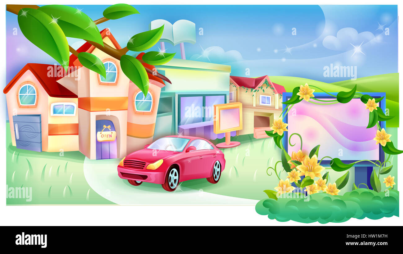 Children Cartoon World 2 Stock Photo - Alamy