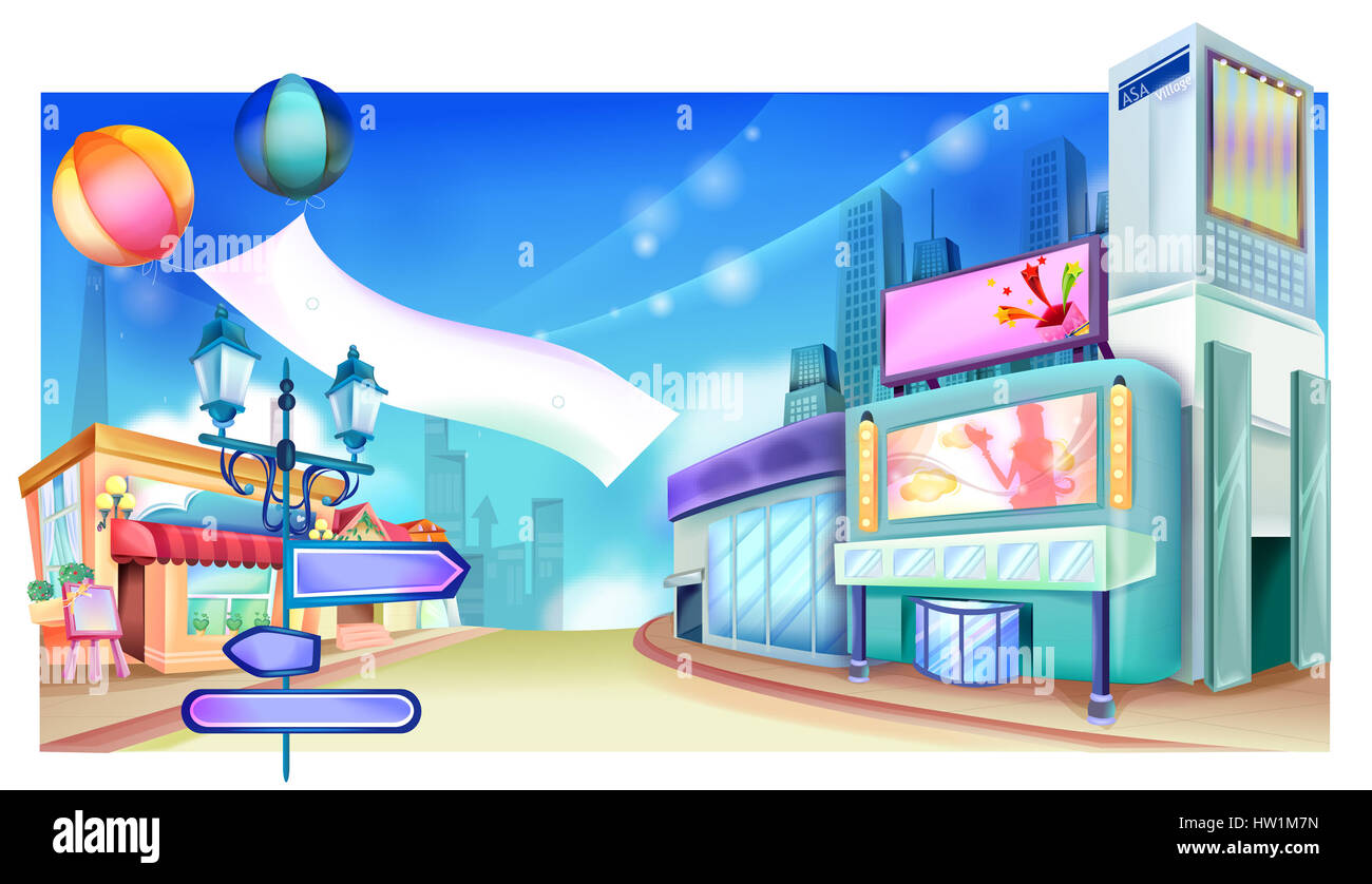 Children Cartoon World 2 Stock Photo - Alamy