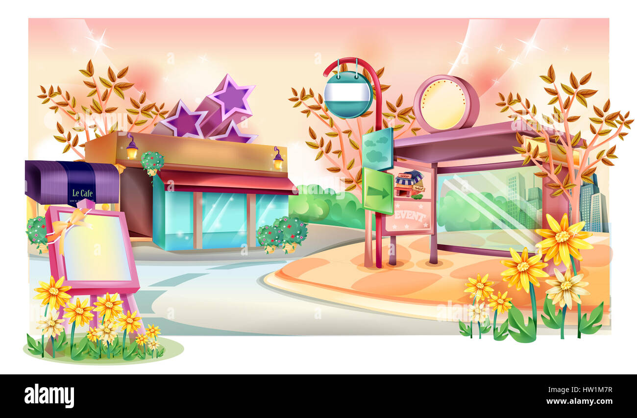 Children Cartoon World 2 Stock Photo - Alamy