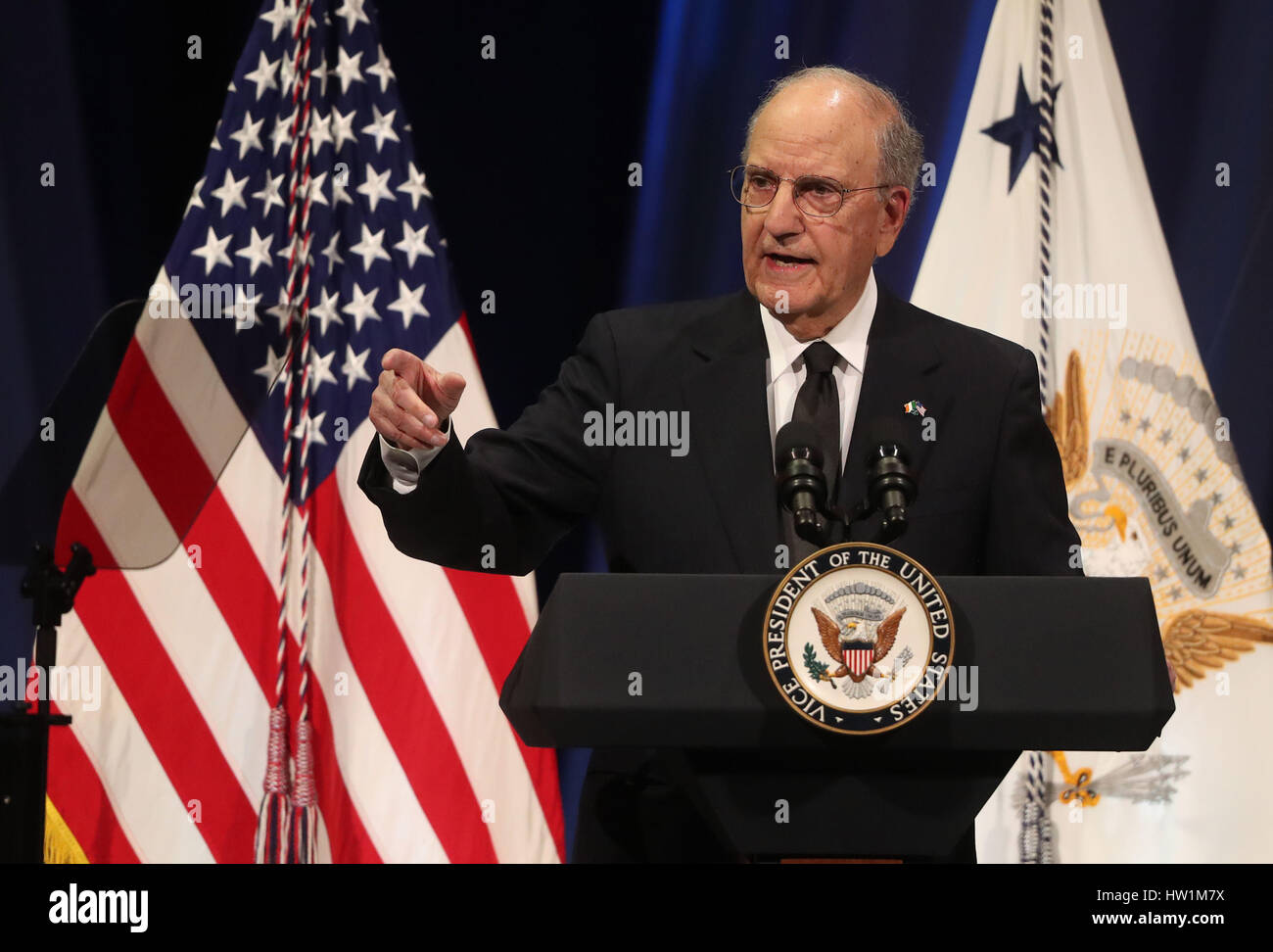 Senator George Mitchell speaking at the Ireland Funds Gala Dinner in ...