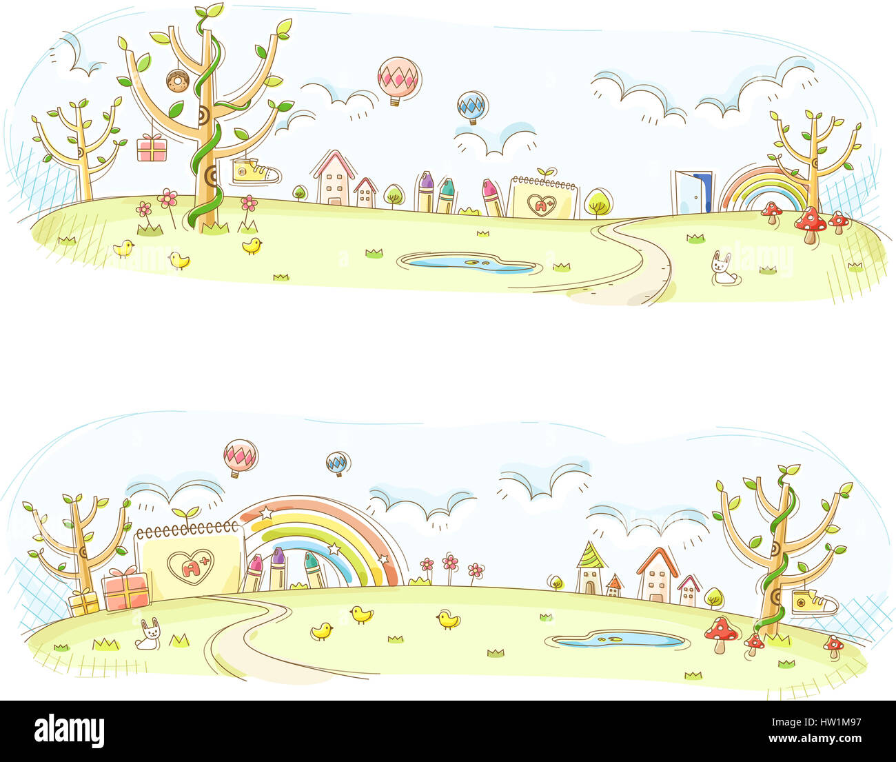 Children Cartoon World 3 Stock Photo - Alamy