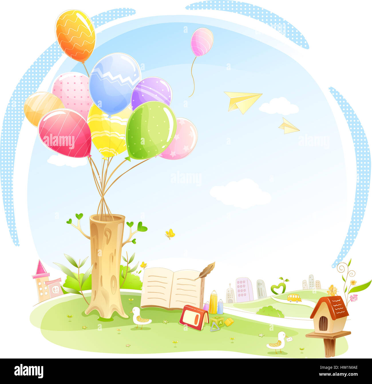 Children Cartoon World 3 Stock Photo - Alamy