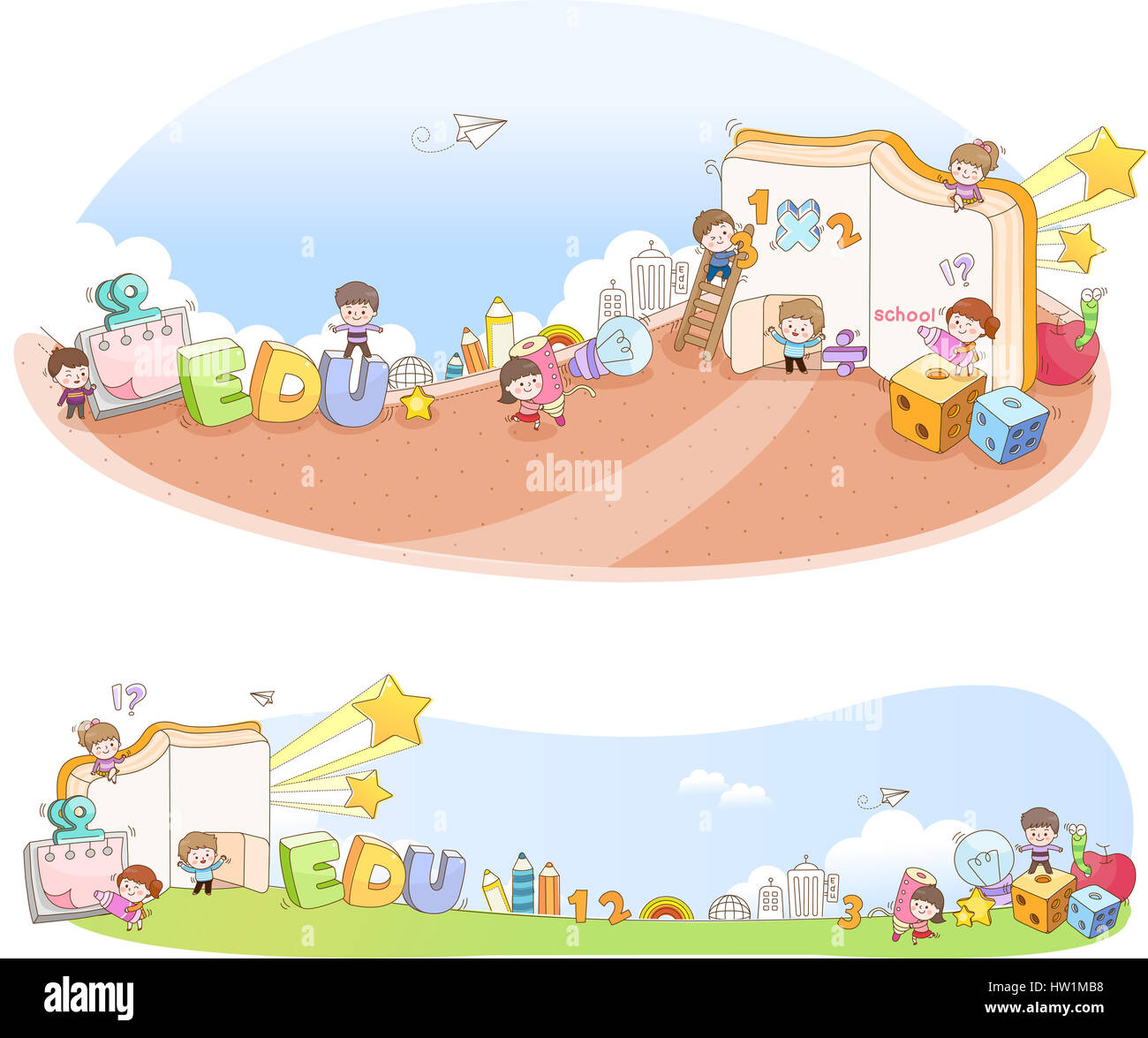 Children Cartoon World 3 Stock Photo - Alamy