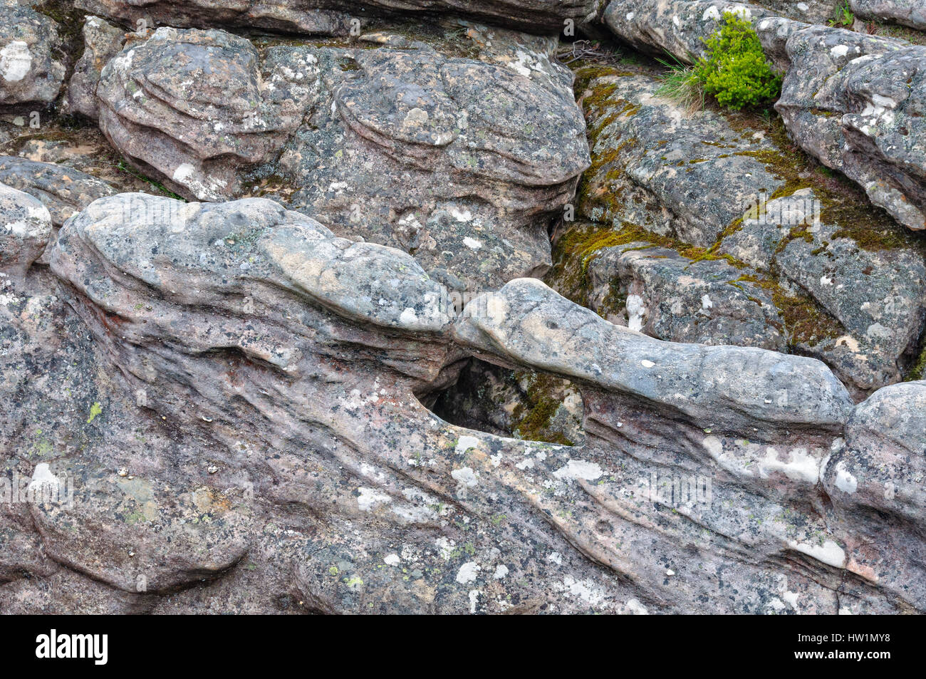 Ancient sedimentary rocks in the Grampians Ranges, Victoria, Australia ...
