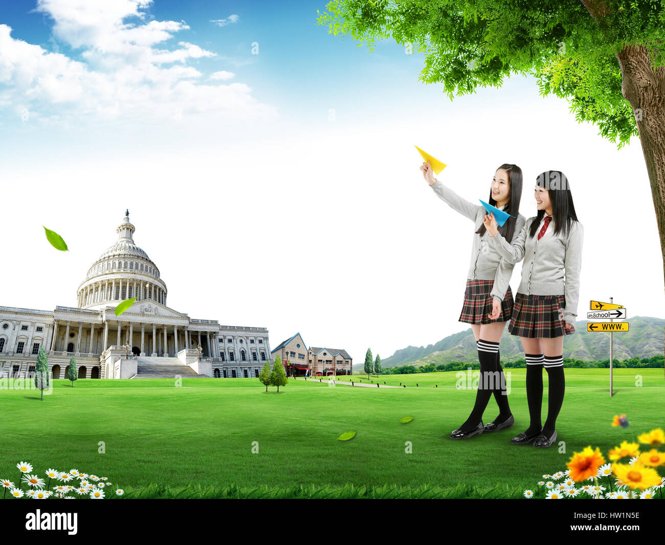Young abroad students high hi-res stock photography and images - Alamy