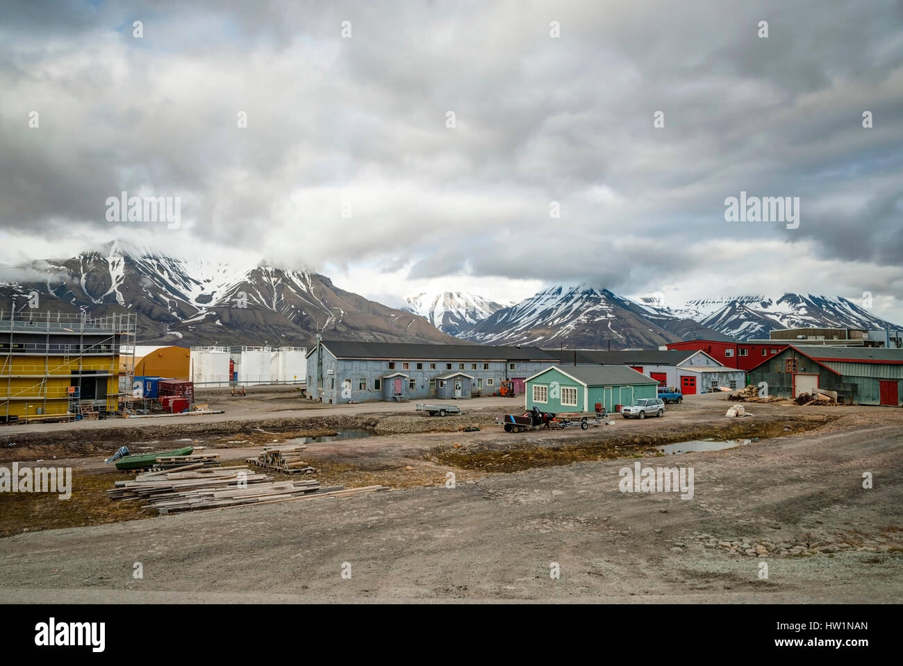 Colorful houses in Longyearbyen, Svalbard, Norway Stock Photo - Alamy