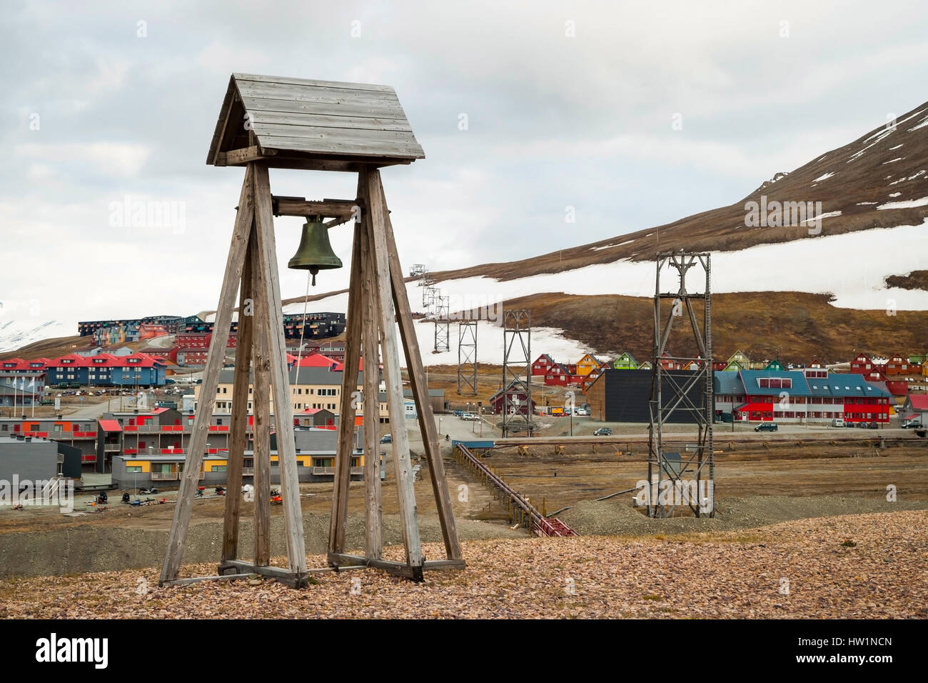 Bell tower in Longyearbyen in Svalbard, Norway Stock Photo - Alamy