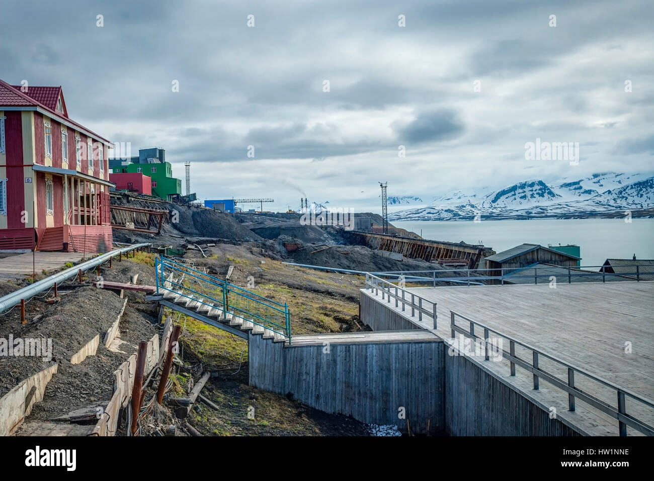 Port in Barentsburg, russian city in Svalbard, Norway Stock Photo - Alamy