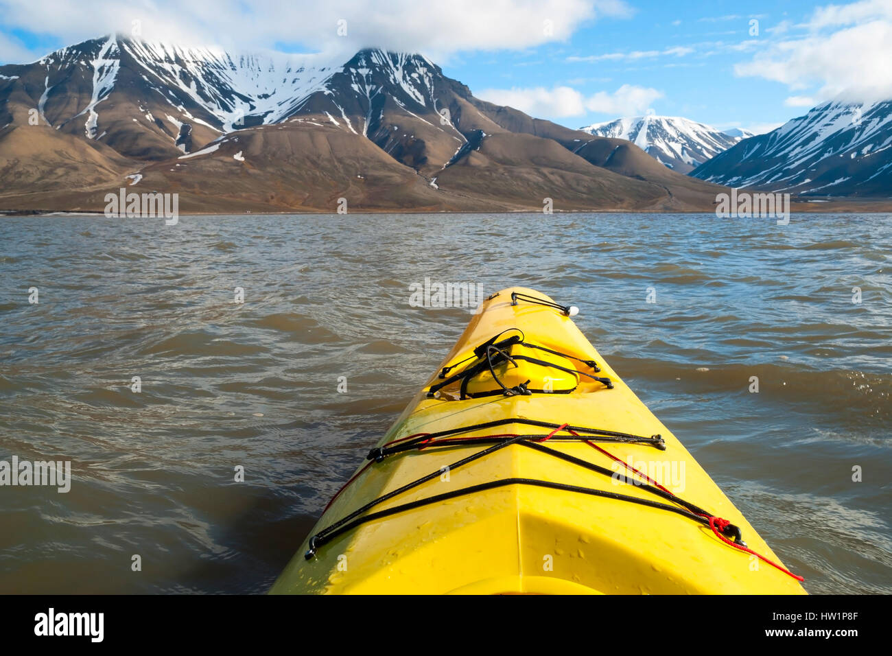 Kayaking on the sea, first person view, Arctic, Norway Stock Photo - Alamy