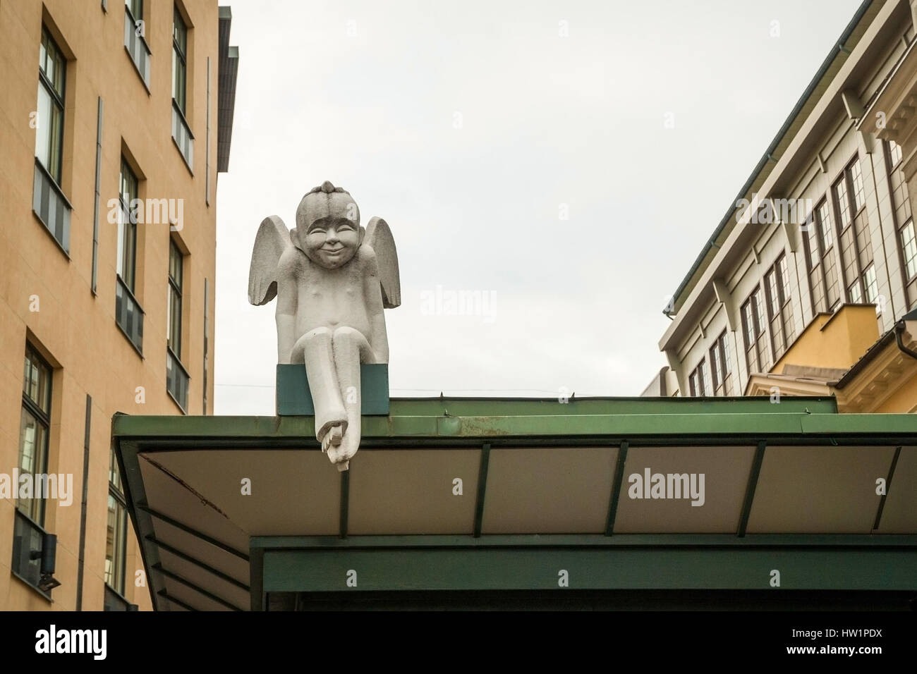 Statue on roof vilnius hi-res stock photography and images - Alamy