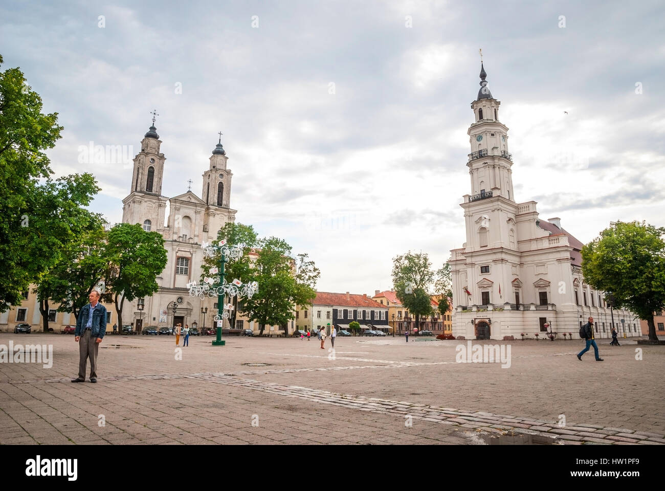KAUNAS, LITHUANIA - JULY 15: View on modern metal construction ...