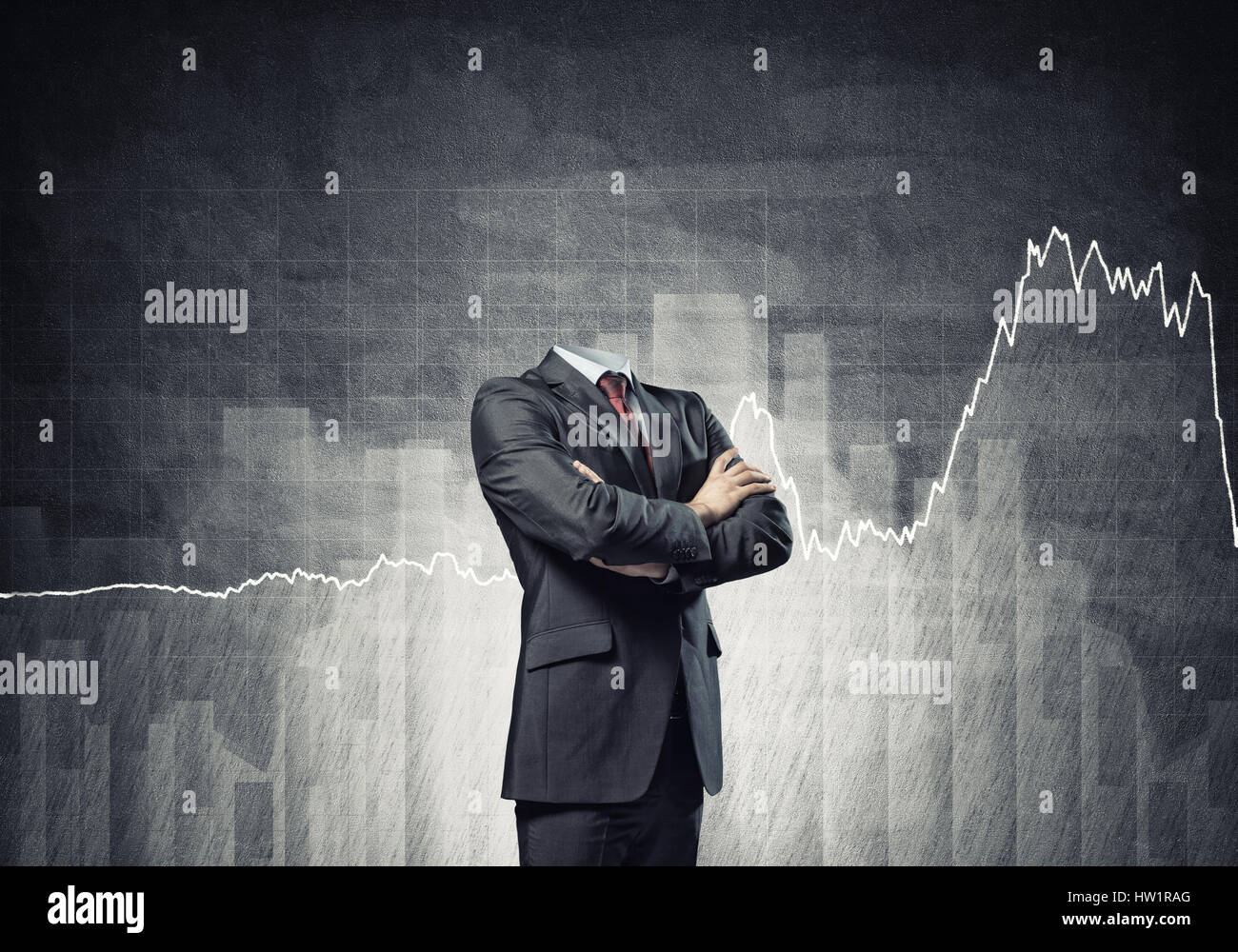 Businessman without head Stock Photo - Alamy