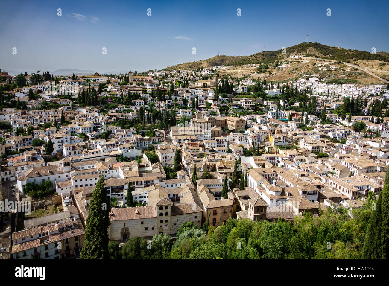 Albaicin of Granada top view, Spain Stock Photo - Alamy
