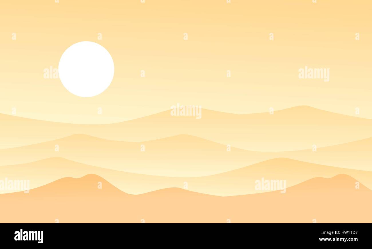Beauty landscape of desert vector flat Stock Vector Image & Art - Alamy