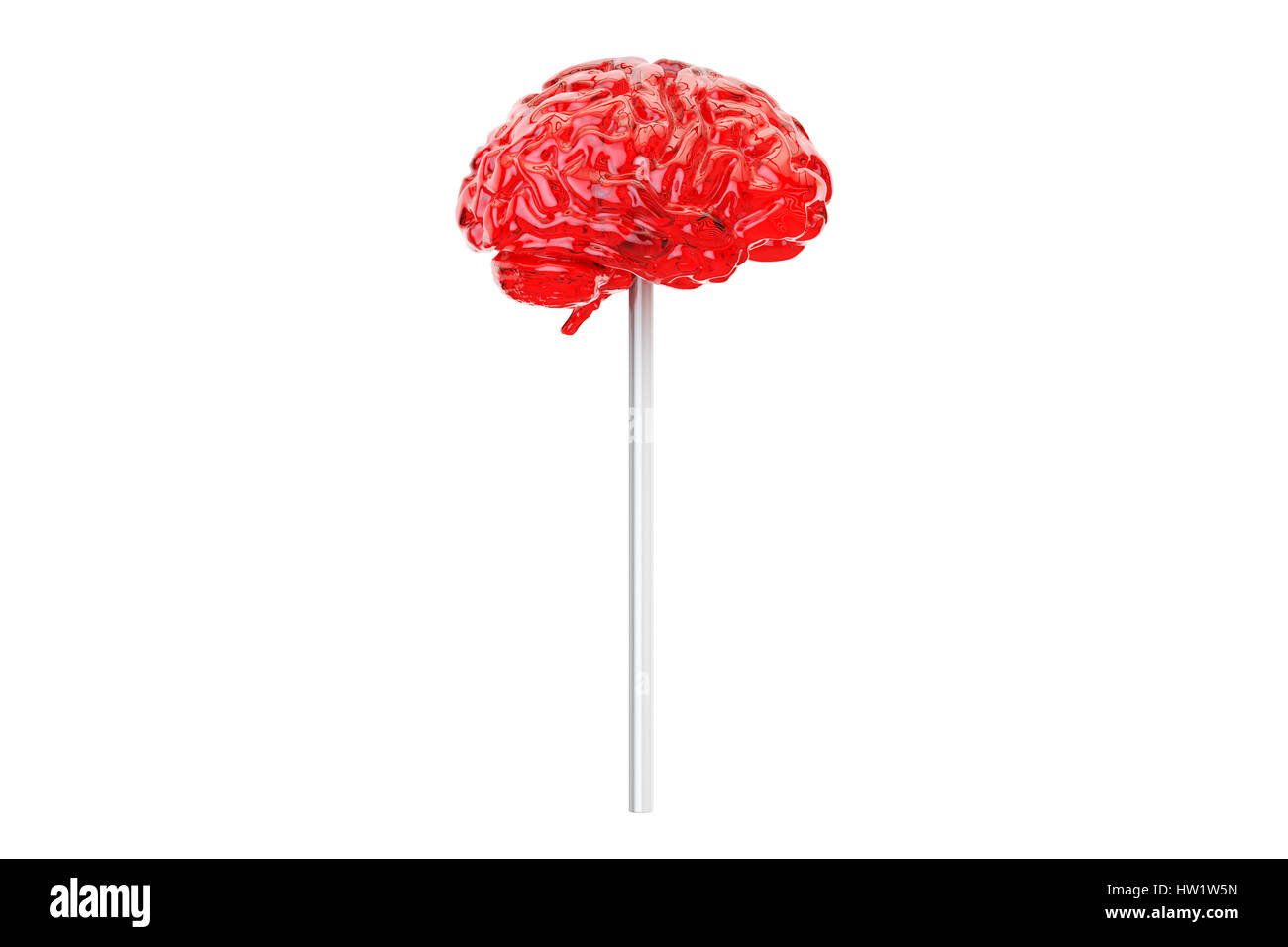Brain Lollipop, 3D rendering isolated on white background Stock Photo ...