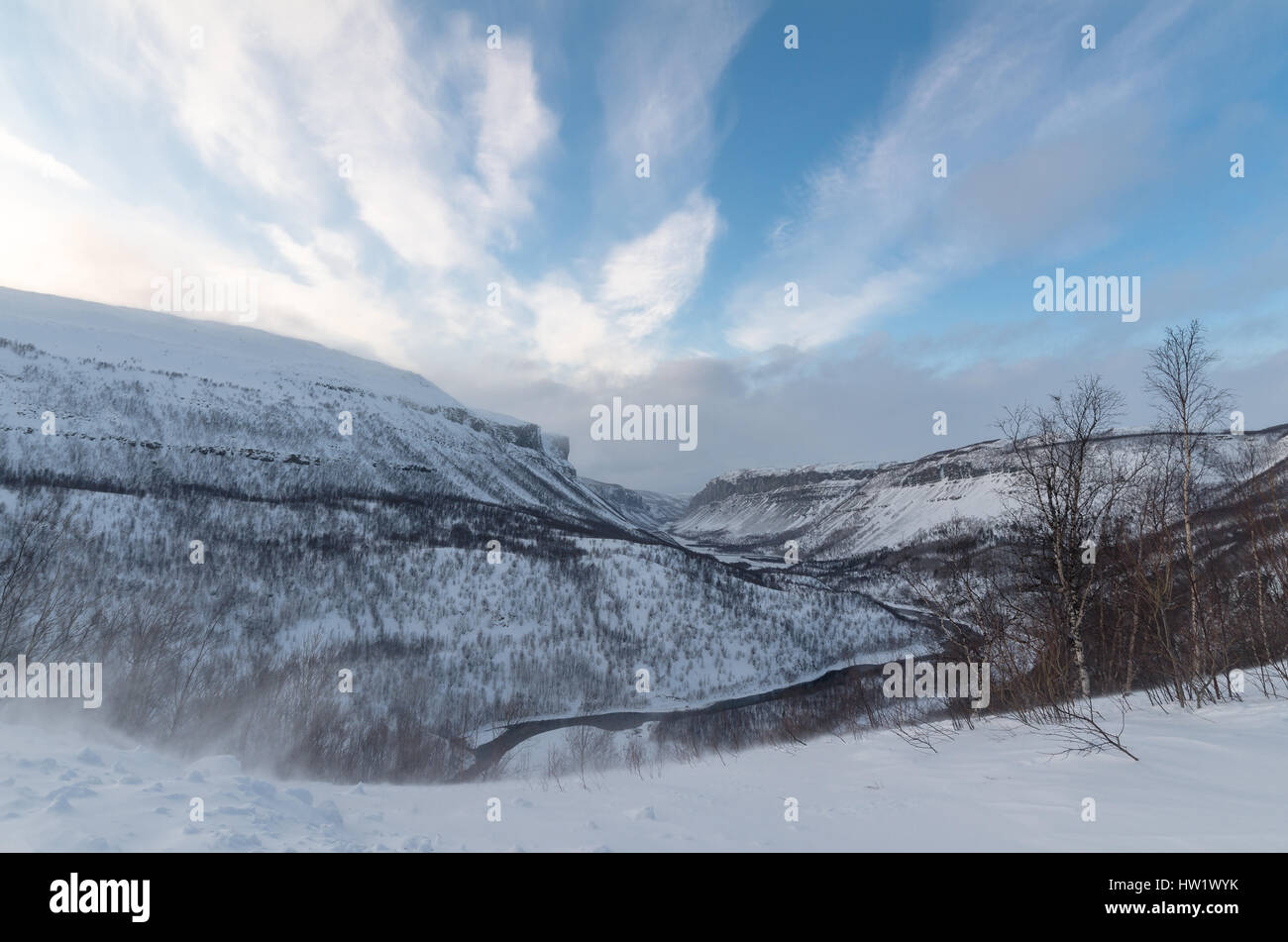 Alta canyon in winter Stock Photo - Alamy