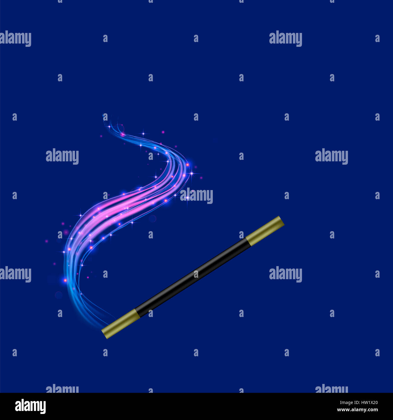Realistic Magic Wand Stock Photo - Alamy