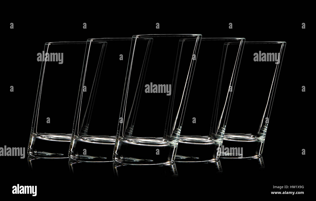Silhouette of glass for shot on black background Stock Photo - Alamy